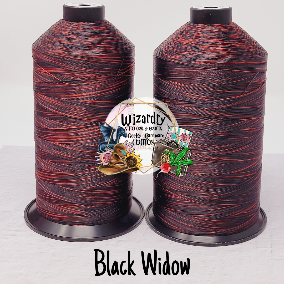 Tex 80 - Bonded Polyester Sewing String - Variegated - Black Widow ...