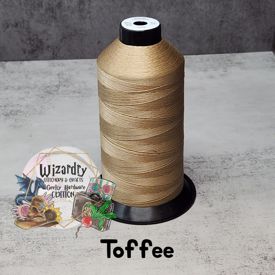Tex 45 - Bonded Polyester Sewing String - Solid - Toffee — Wizardry ...