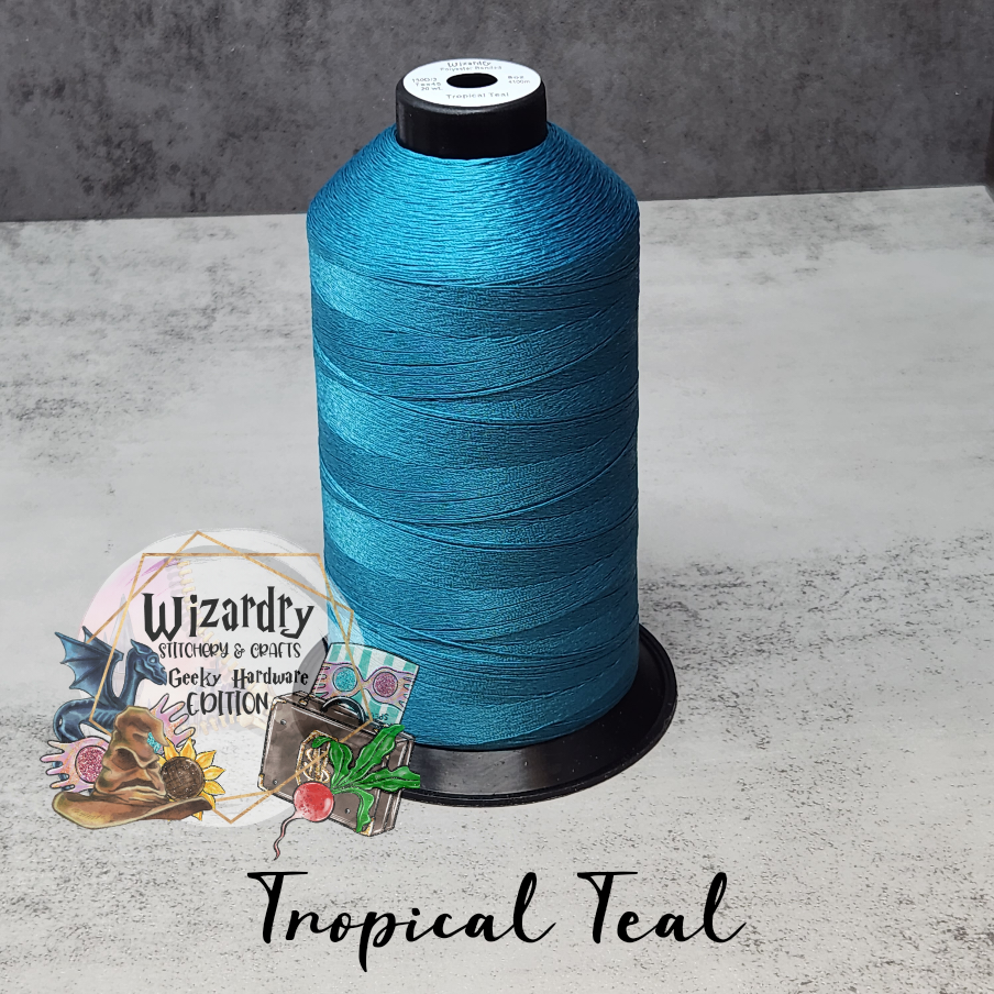 Tex 45 - Bonded Polyester Sewing String - Solid - Tropical Teal ...