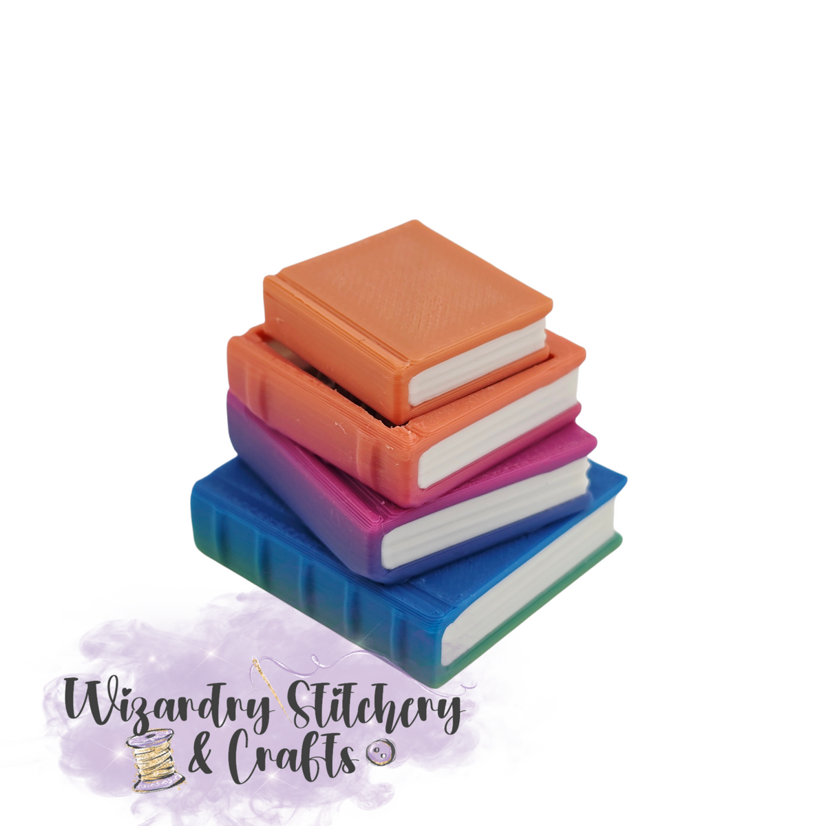 Stacked Books Fidget Clicker #1 — Wizardry Stitchery & Crafts, LLC