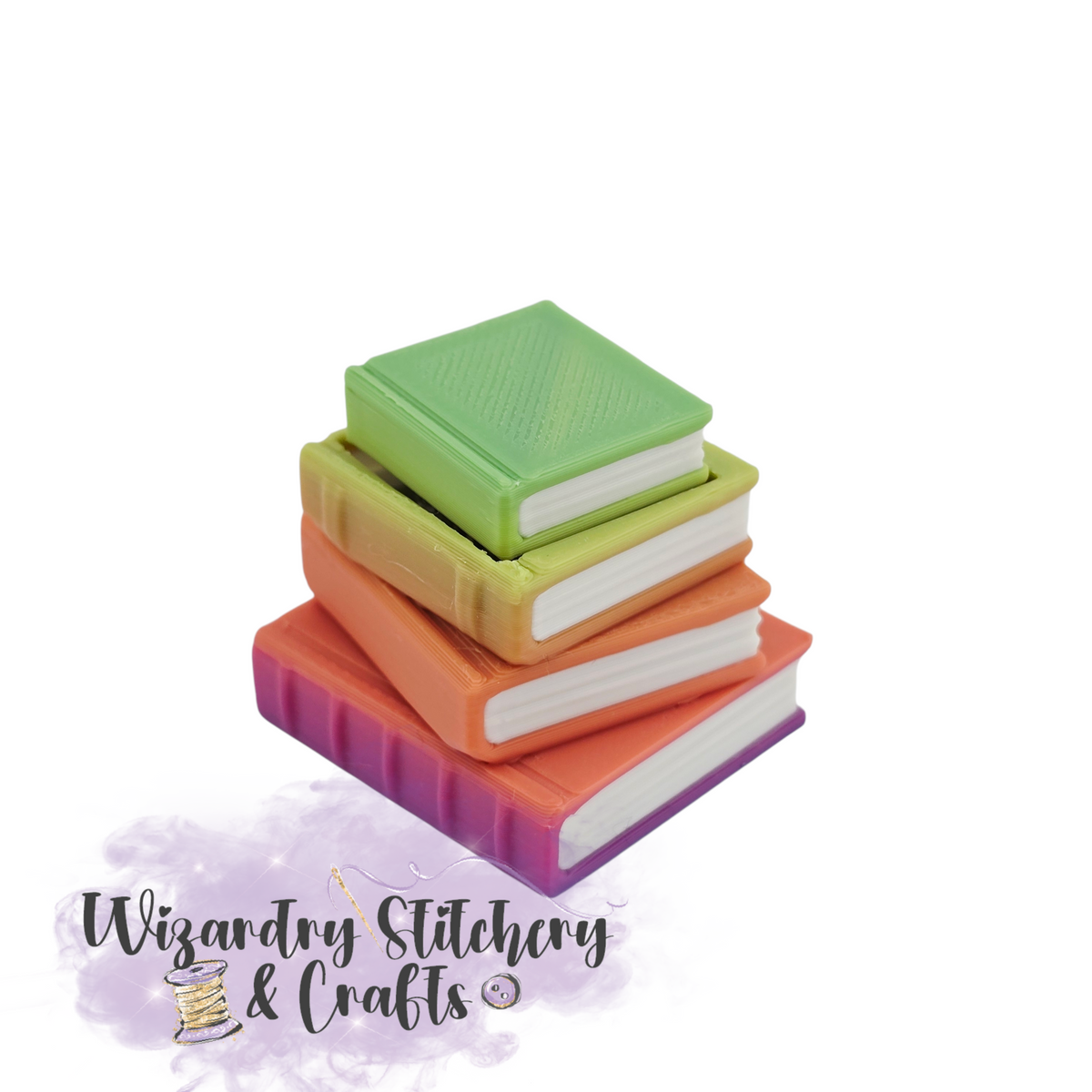 Stacked Books Fidget Clicker #3 — Wizardry Stitchery & Crafts, LLC