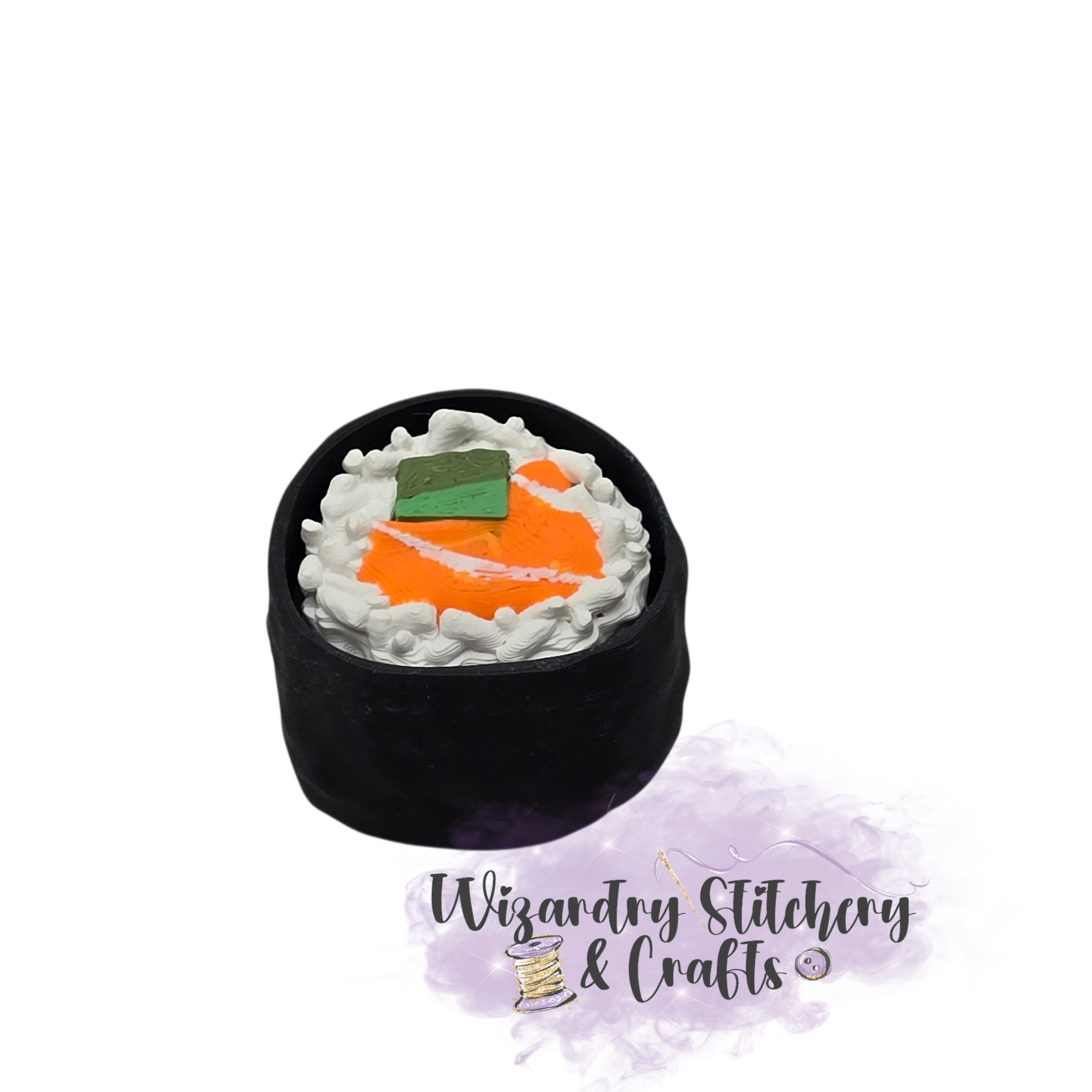 Salmon Sushi Roll Fidget Clicker — Wizardry Stitchery & Crafts, LLC