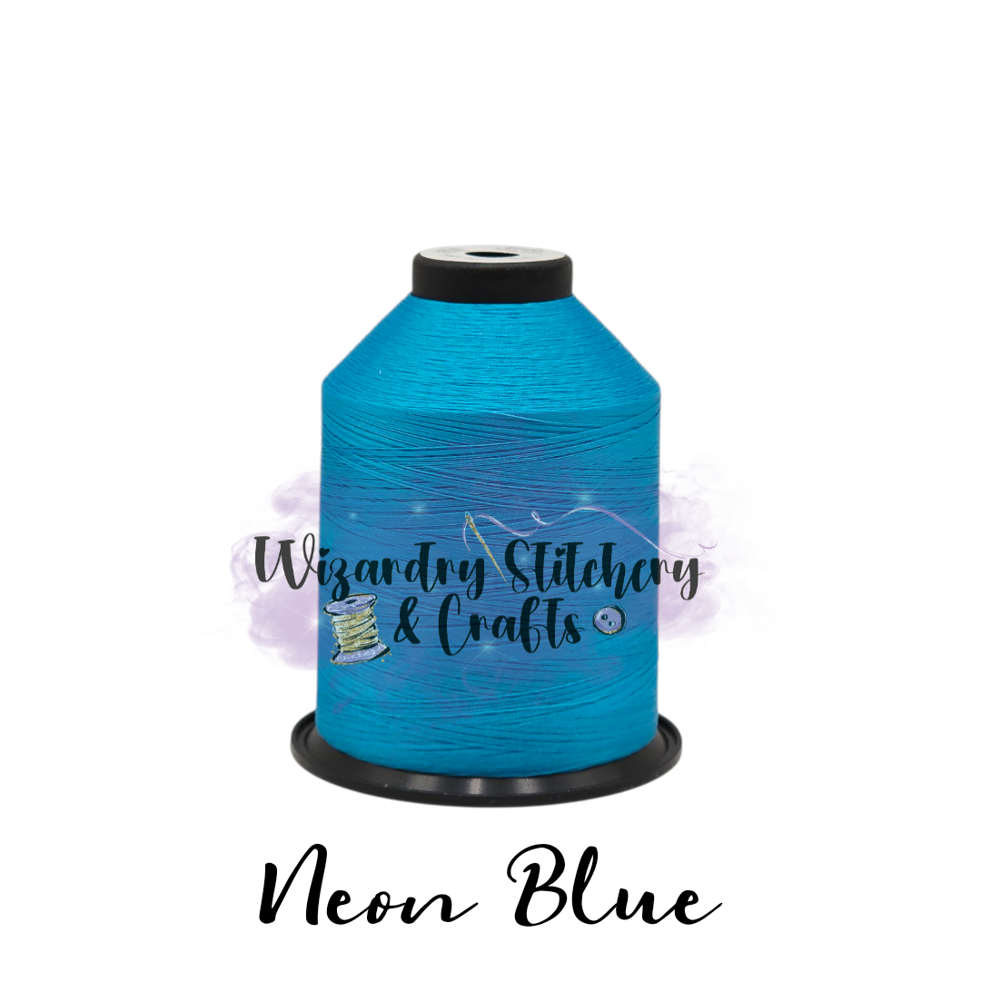 Tex 35 - Bonded Polyester Sewing String - Solid - Neon Blue — Wizardry ...