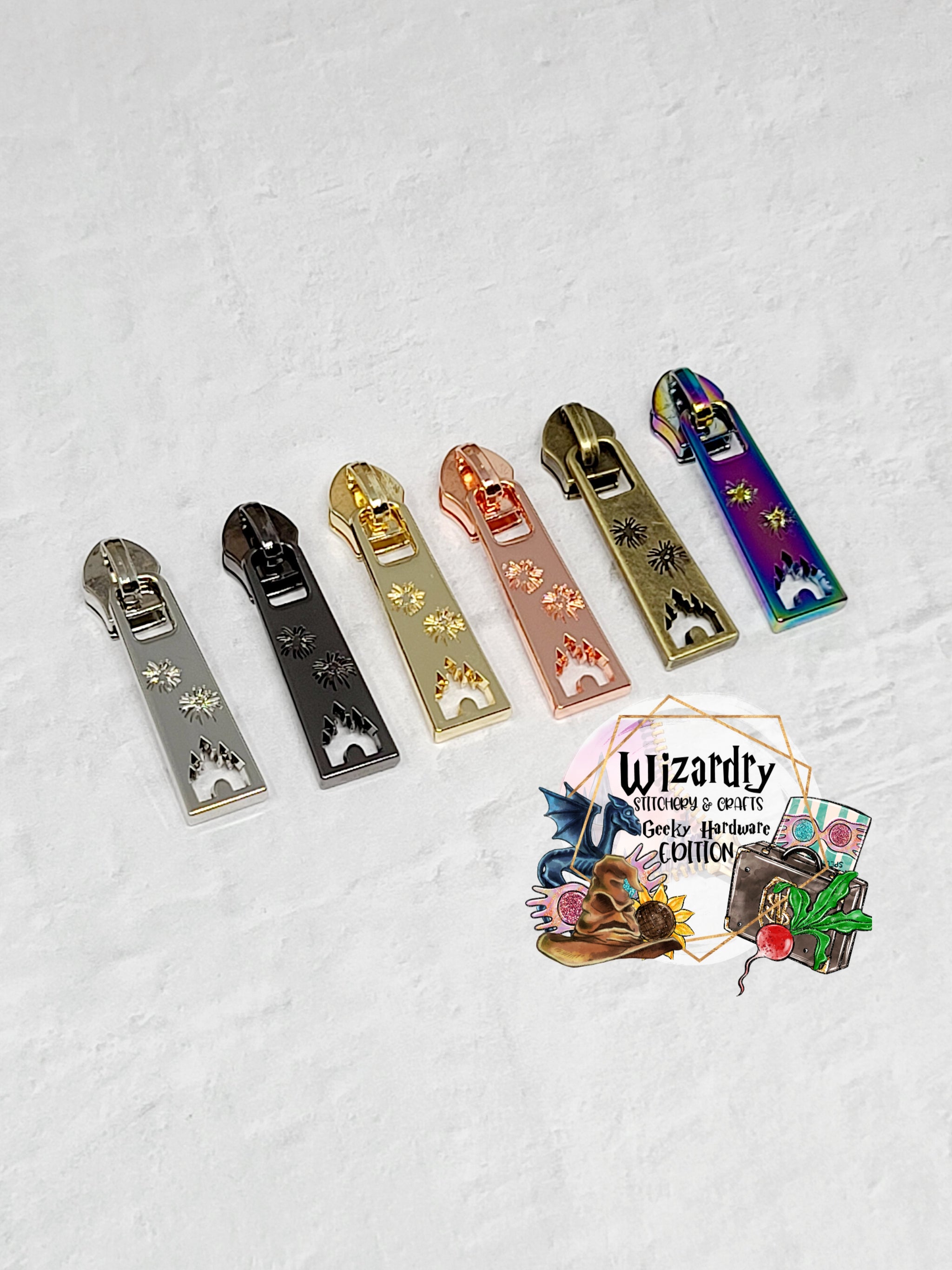 WS&C Exclusive Zipper Pulls — Wizardry Stitchery & Crafts, LLC