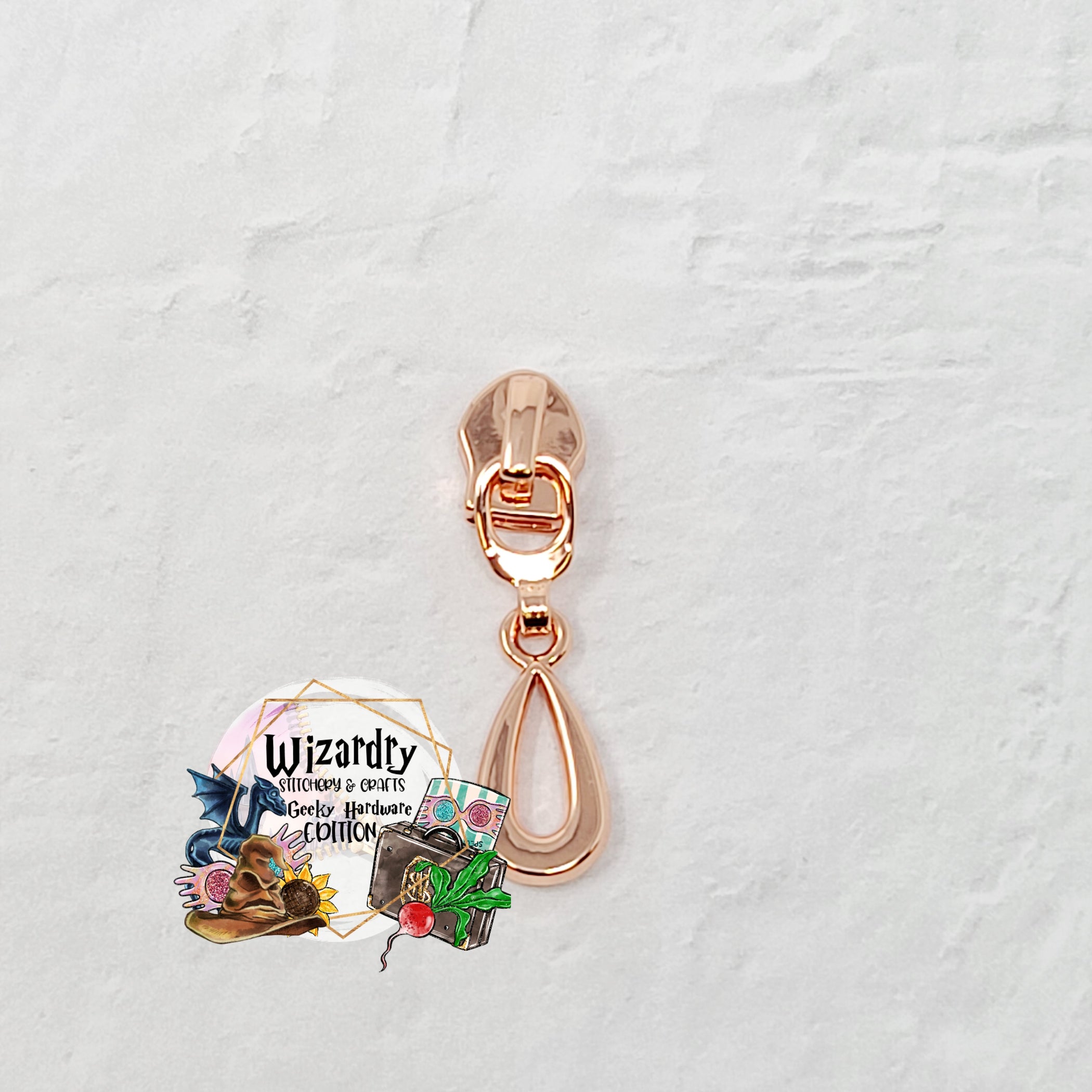 Tear Drop (Flat) #5 Nylon Zipper Pulls — Wizardry Stitchery & Crafts, LLC