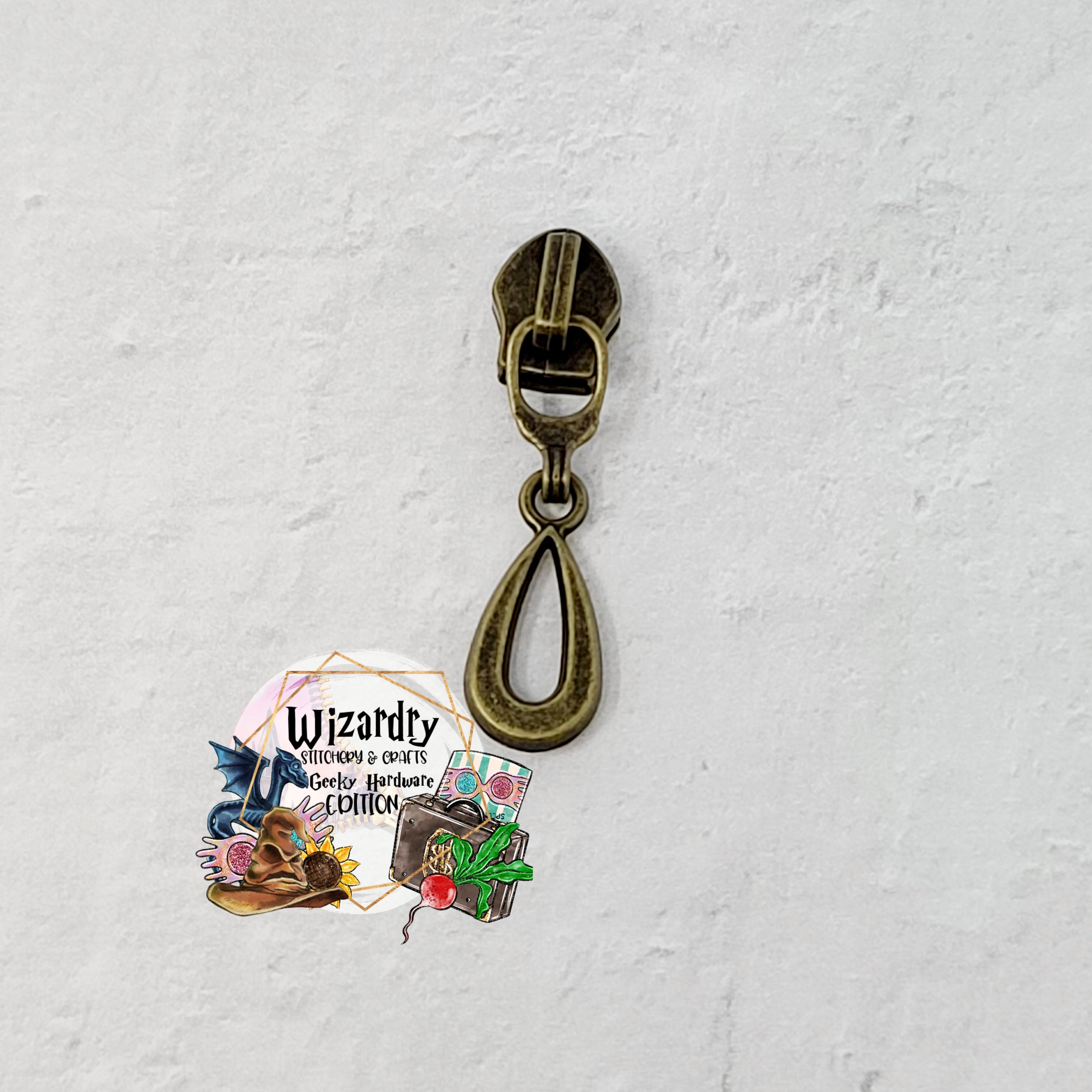 Tear Drop (Flat) #5 Nylon Zipper Pulls — Wizardry Stitchery & Crafts, LLC