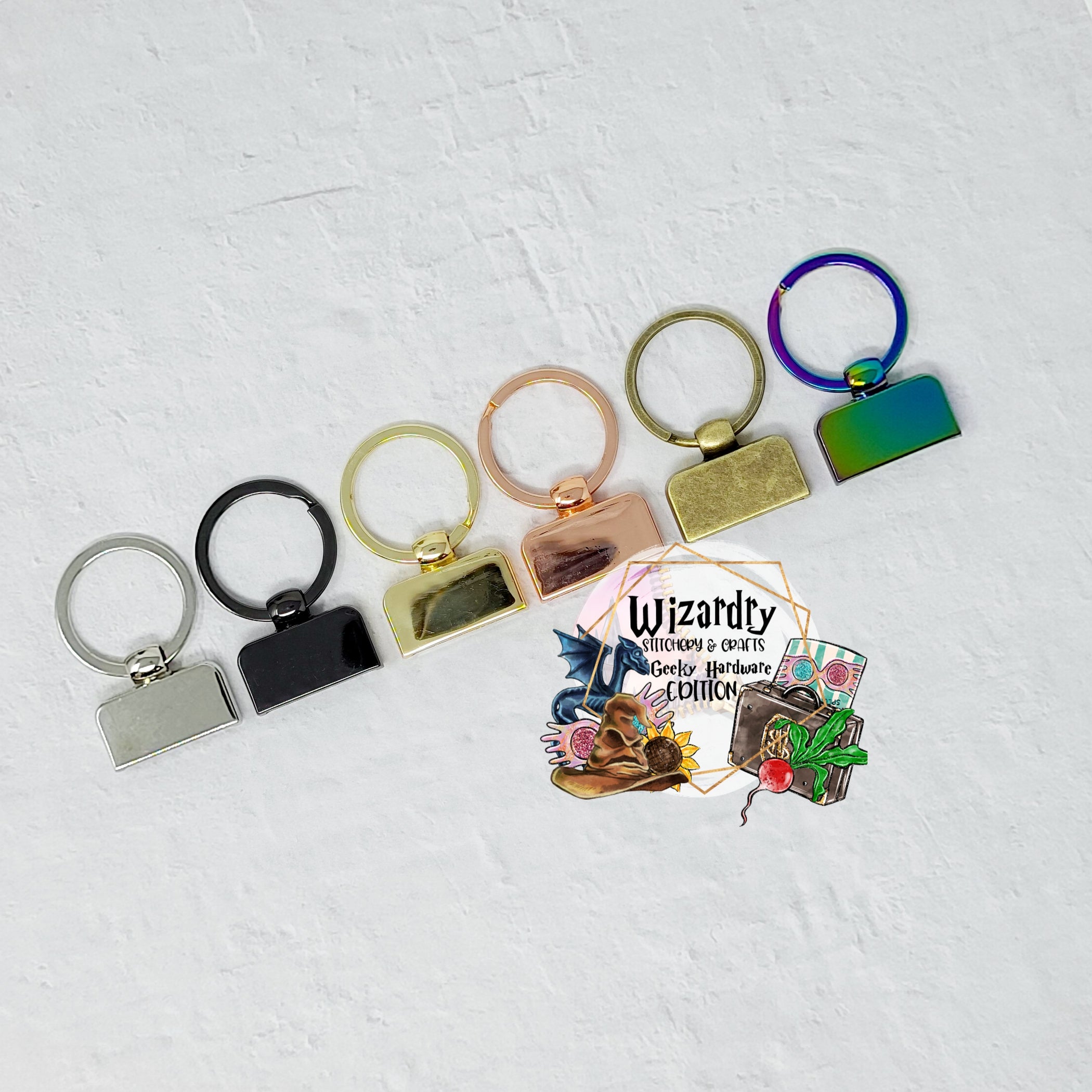 1" Key Fob Hardware w/Screws — Wizardry Stitchery & Crafts, LLC
