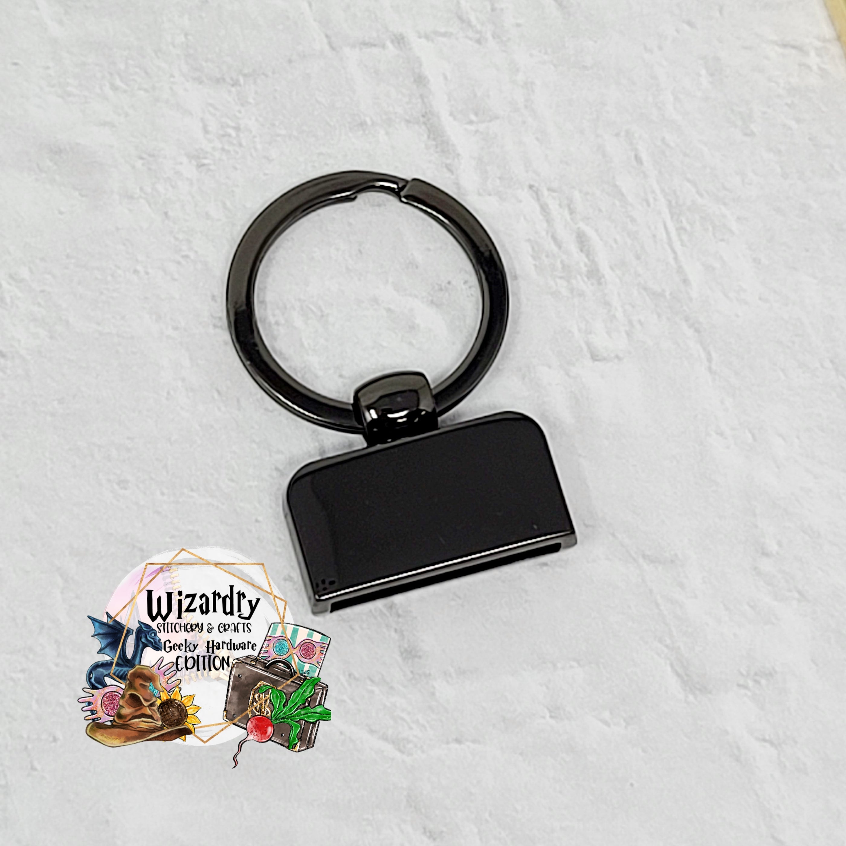 1" Key Fob Hardware w/Screws — Wizardry Stitchery & Crafts, LLC