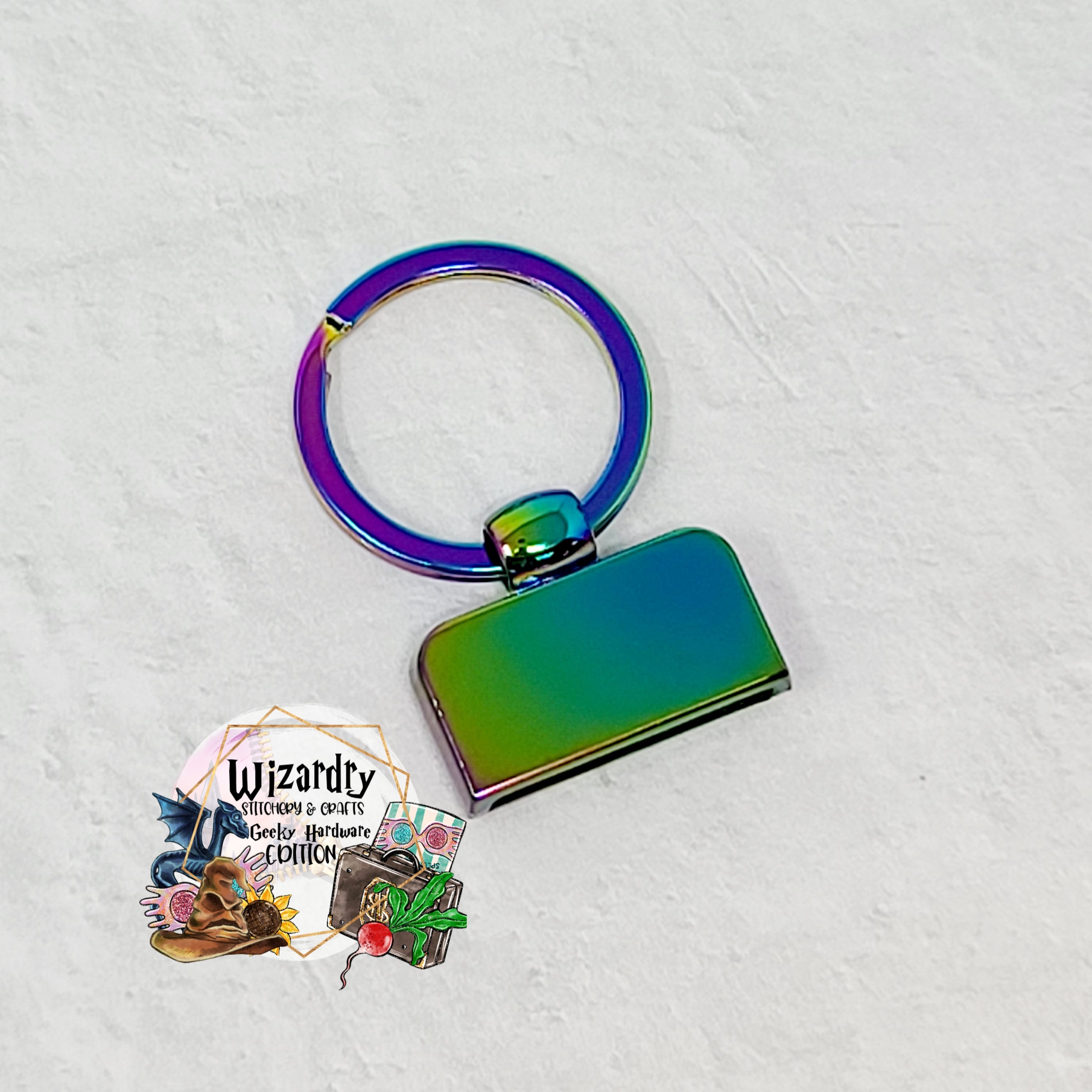 1" Key Fob Hardware w/Screws — Wizardry Stitchery & Crafts, LLC